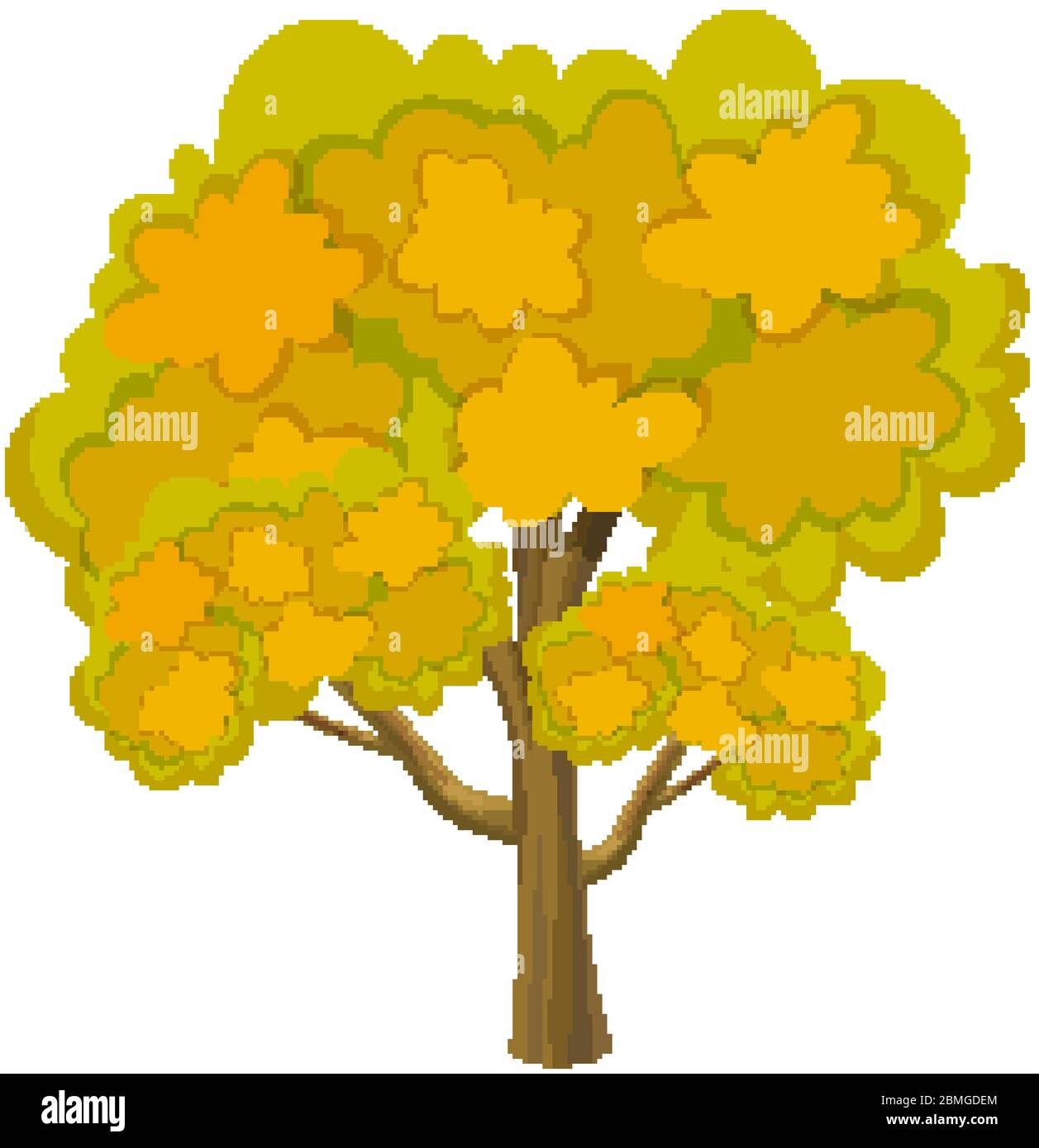 One big tree on white background illustration Stock Vector Image & Art ...