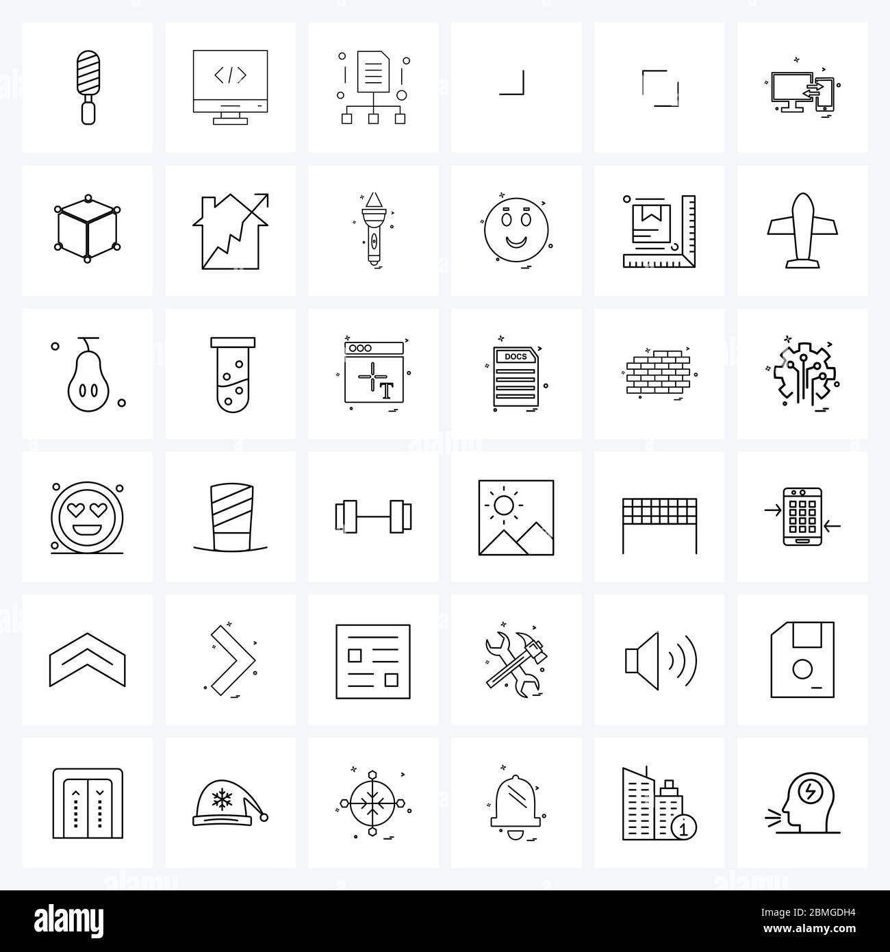 Mobile UI Line Icon Set of 36 Modern Pictograms of transfer, change ...