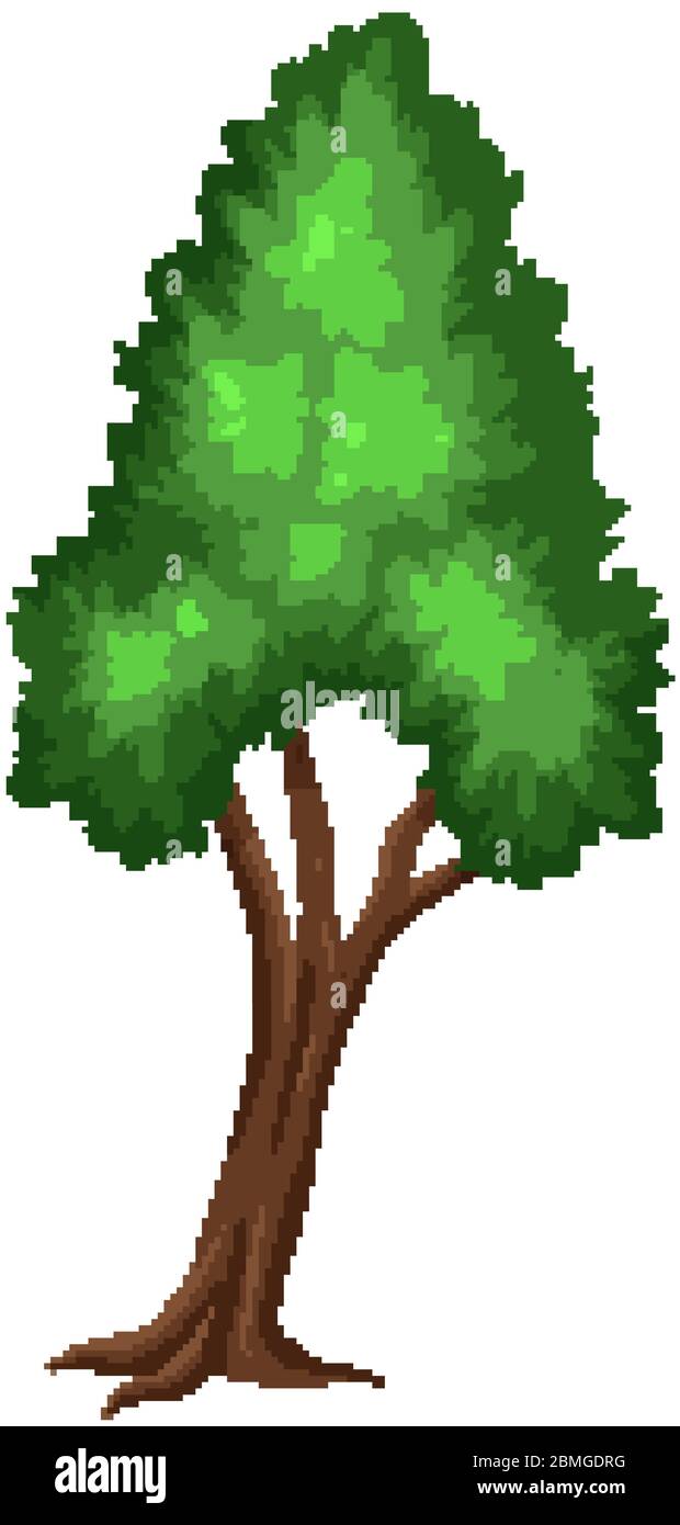 One big tree on white background illustration Stock Vector Image & Art ...