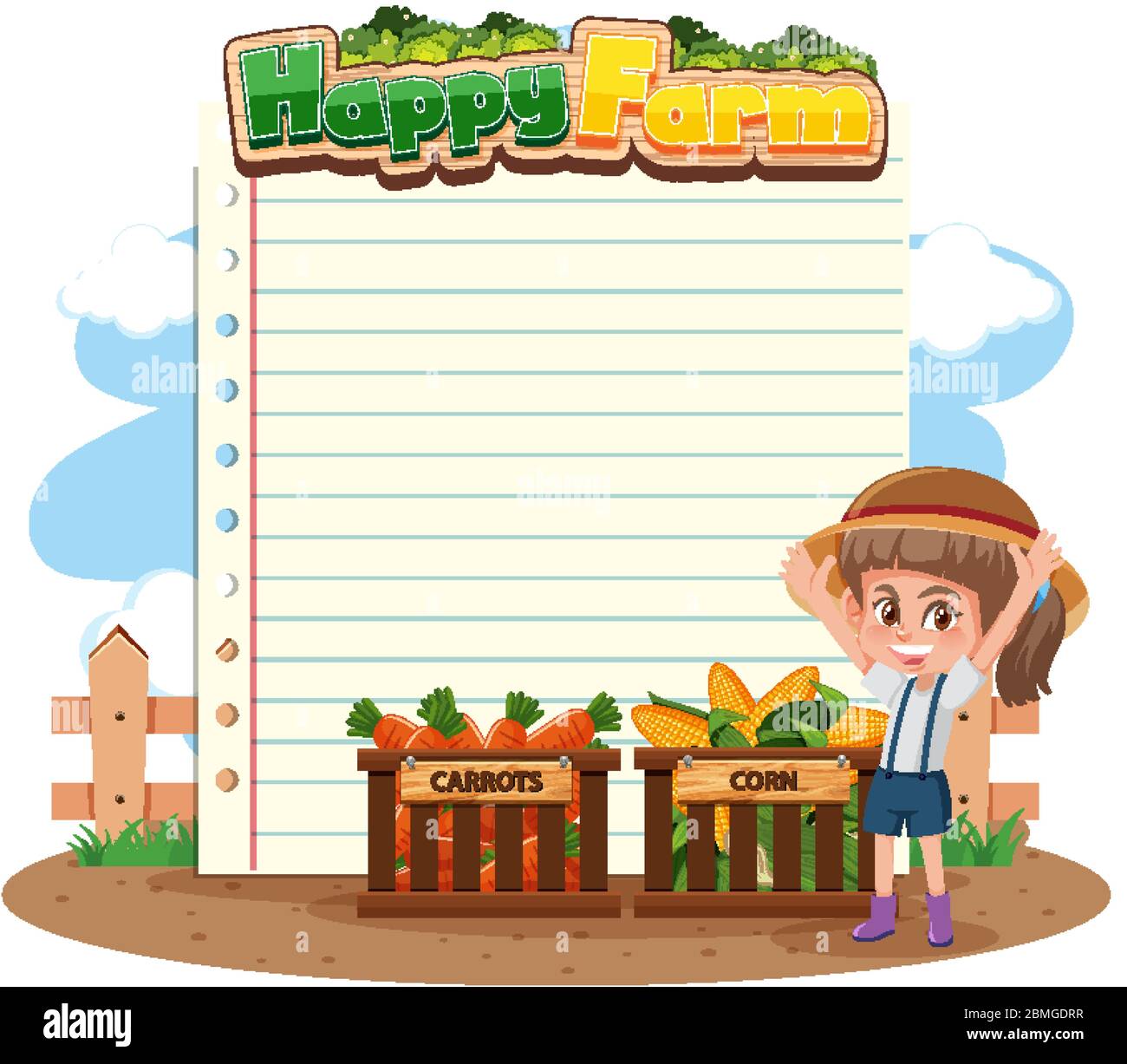 Border frame template with gardening theme background illustration ...