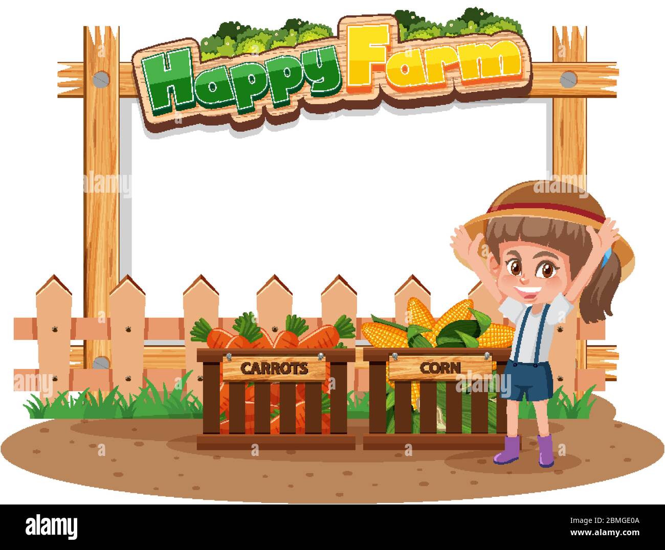 Border frame template with gardening theme background illustration ...