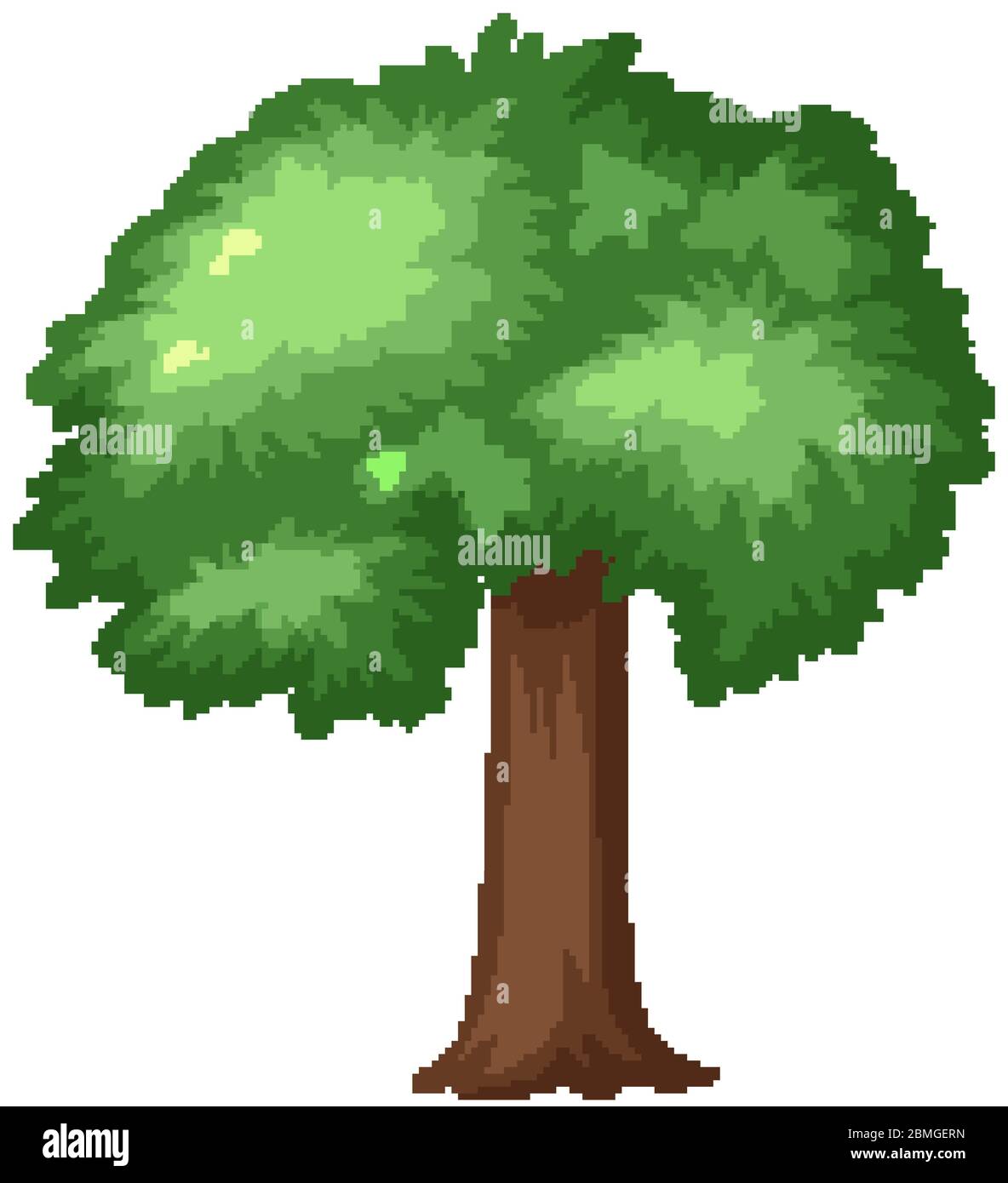 One big tree on white background illustration Stock Vector Image & Art ...