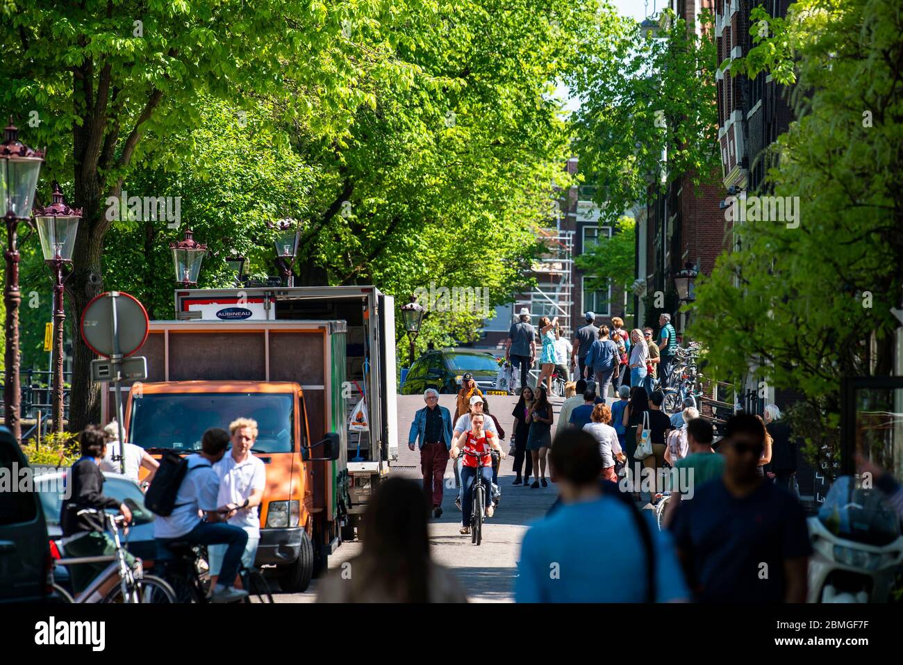 AMSTERDAM, 09-05-2020, Amsterdam, Busy spots in Amsterdam Stock Photo ...