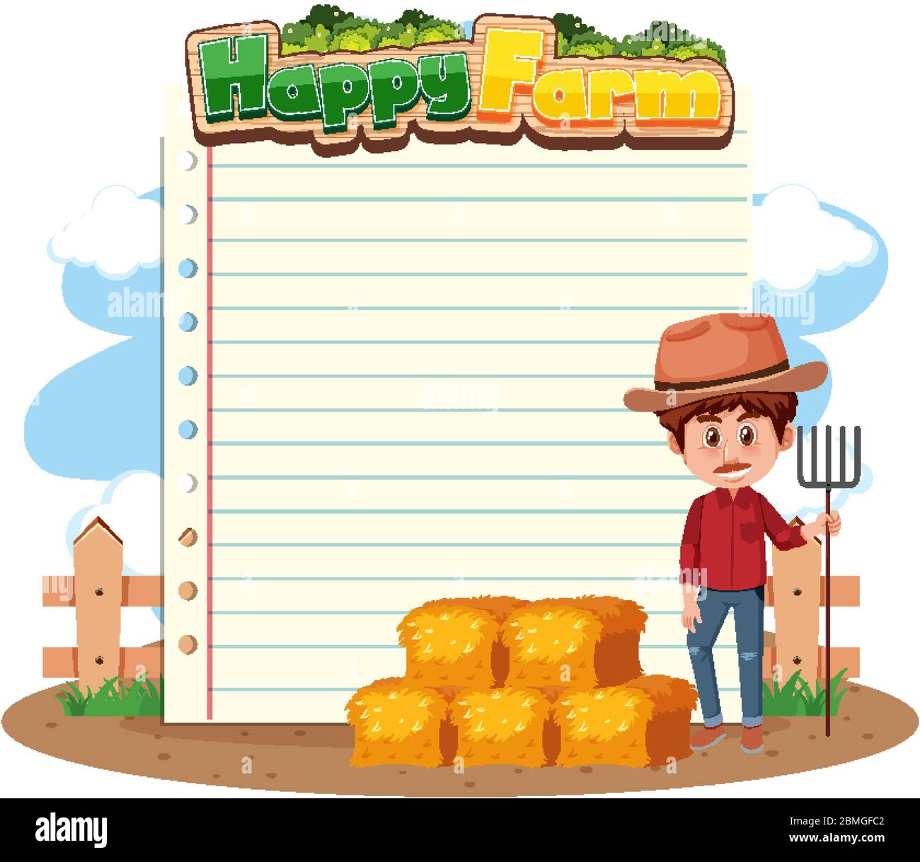 Border frame template with gardening theme background illustration ...