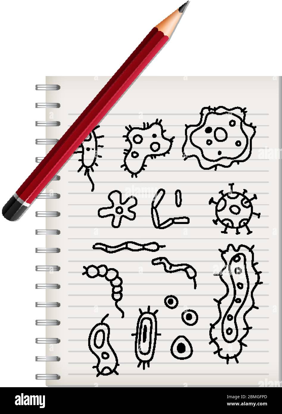 Note of microbiology subject illustration Stock Vector Image & Art - Alamy