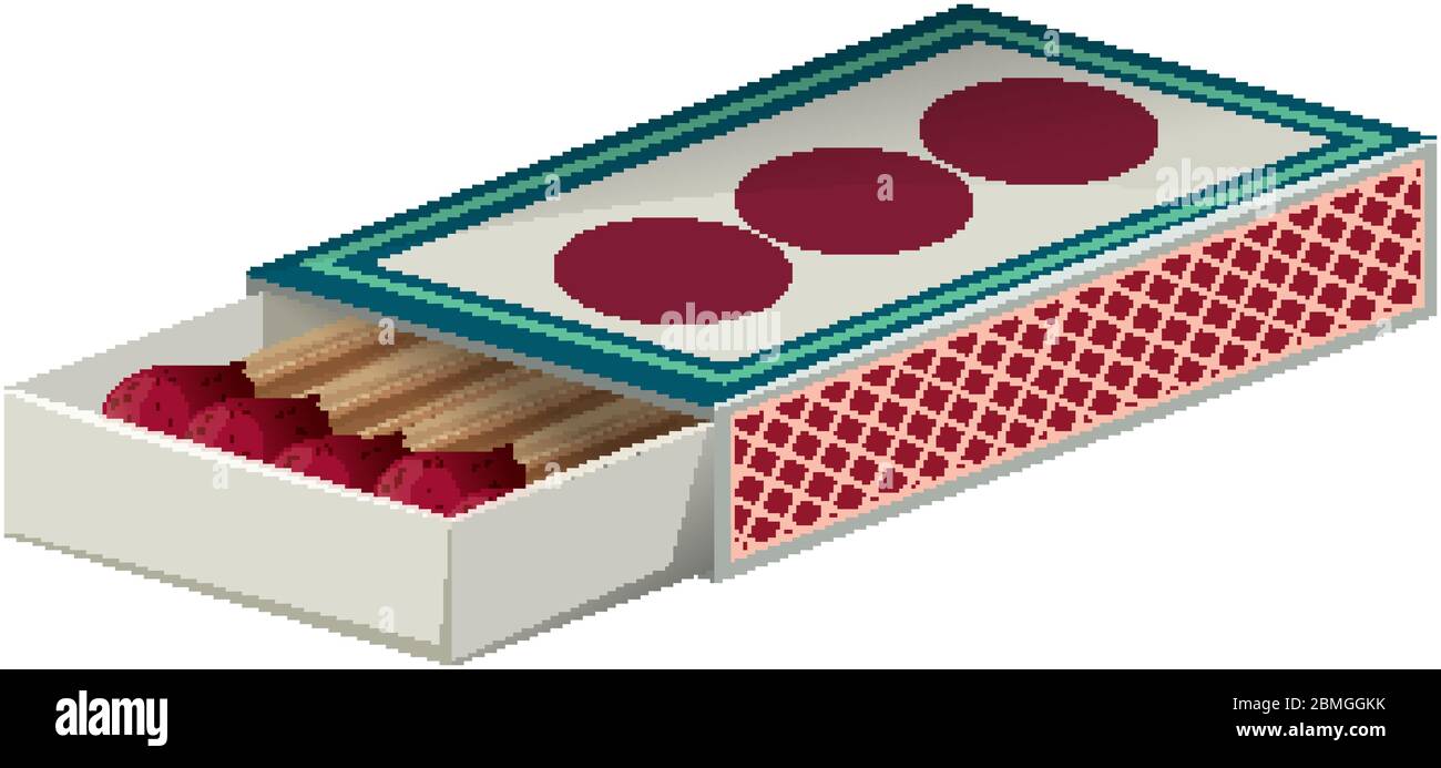 Box of matches on white background illustration Stock Vector Image ...