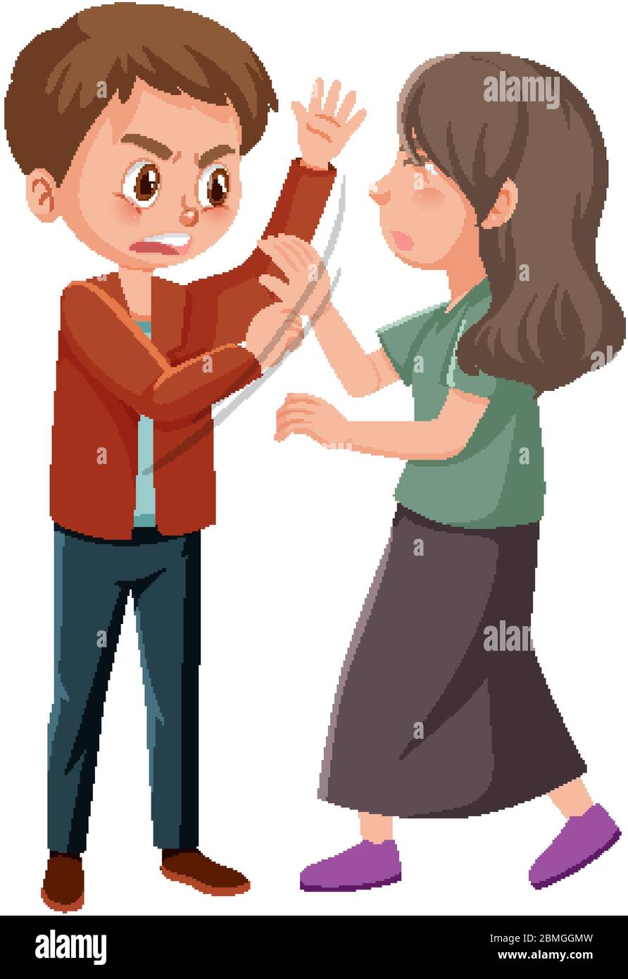Domestic violence scene with illustration Stock Vector Image & Art - Alamy