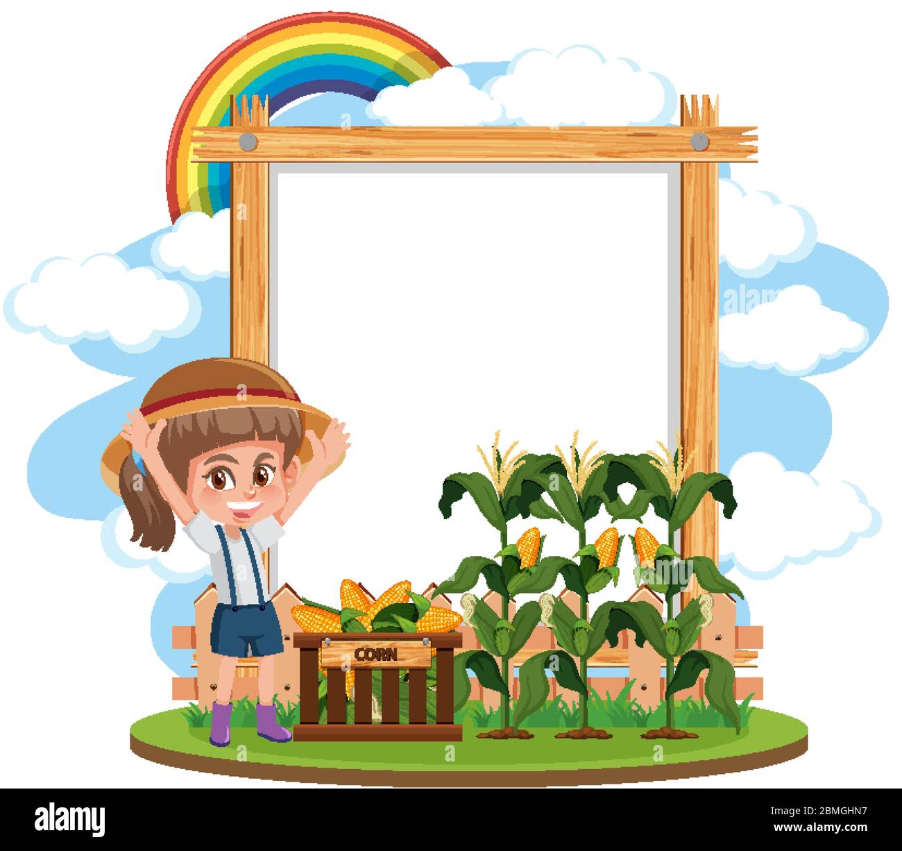 Border frame template with gardening theme background illustration ...