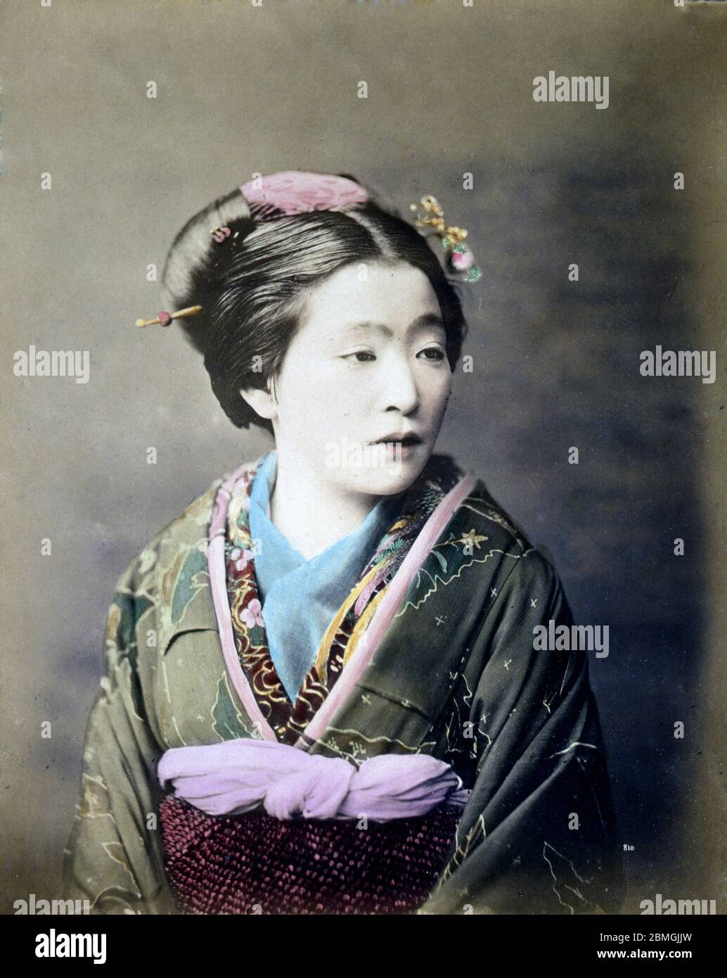[ 1880s Japan - Japanese Woman in Kimono ] — Woman in kimono and ...