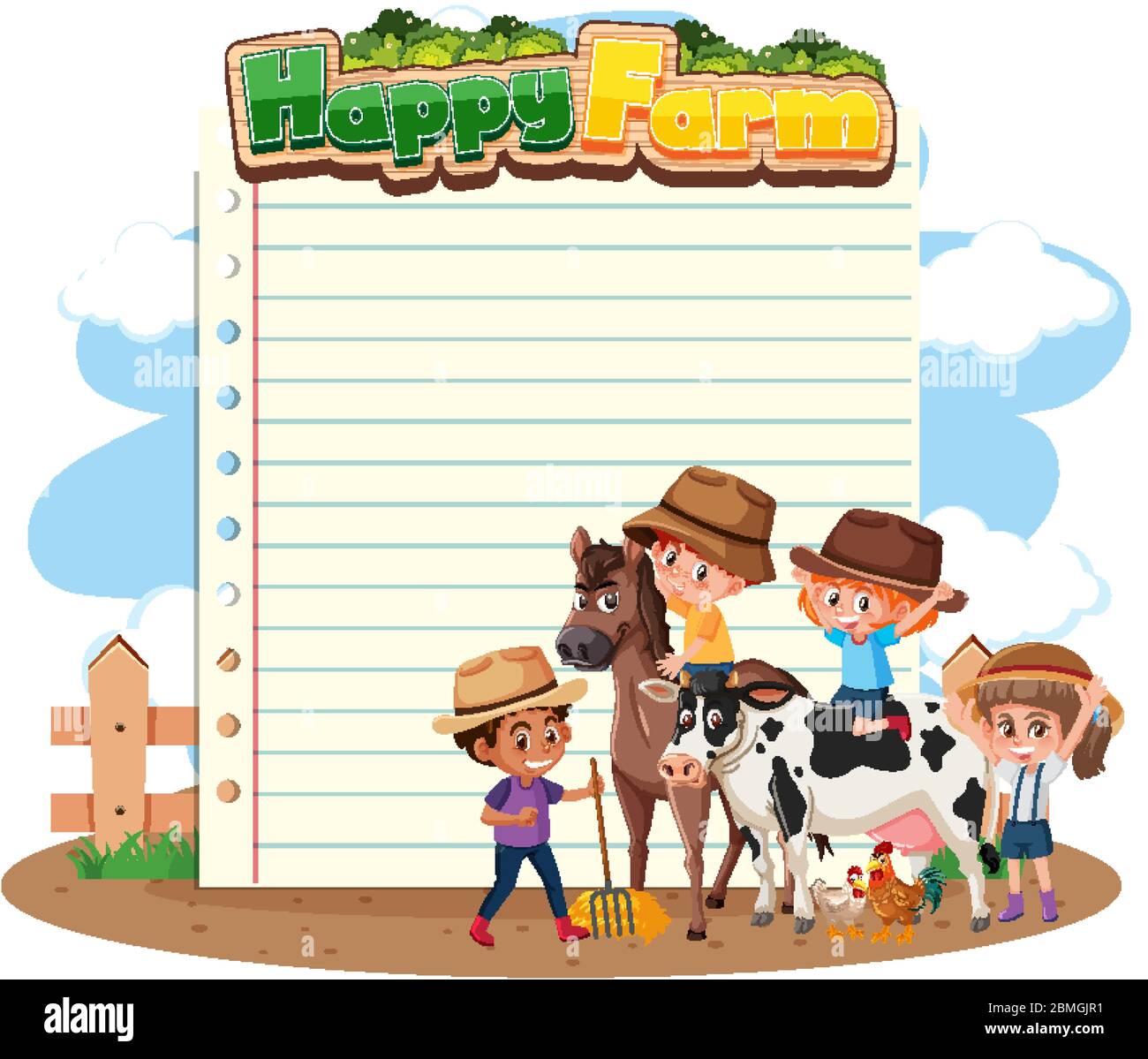 Border frame template with gardening theme background illustration ...