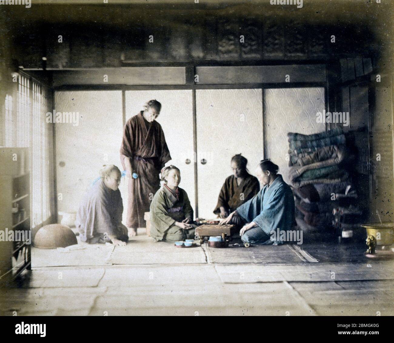 [ 1880s Japan - Japanese Playing Go ] — Playing a game of go. 19th ...
