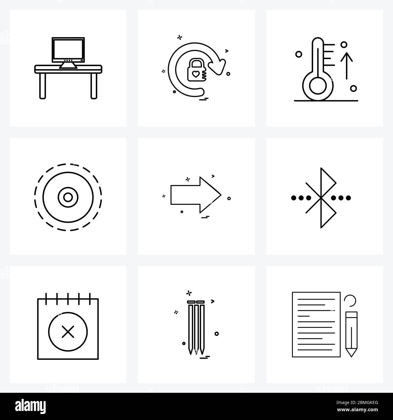 Set of 9 UI Icons and symbols for tactile, mode, beach, gesture, travel ...