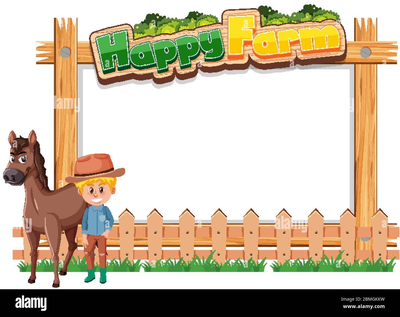 Border frame template with gardening theme background illustration ...