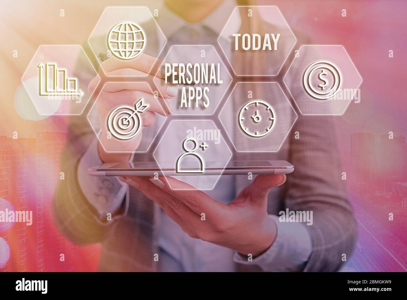 Text sign showing Personal Apps. Business photo showcasing Organizer ...