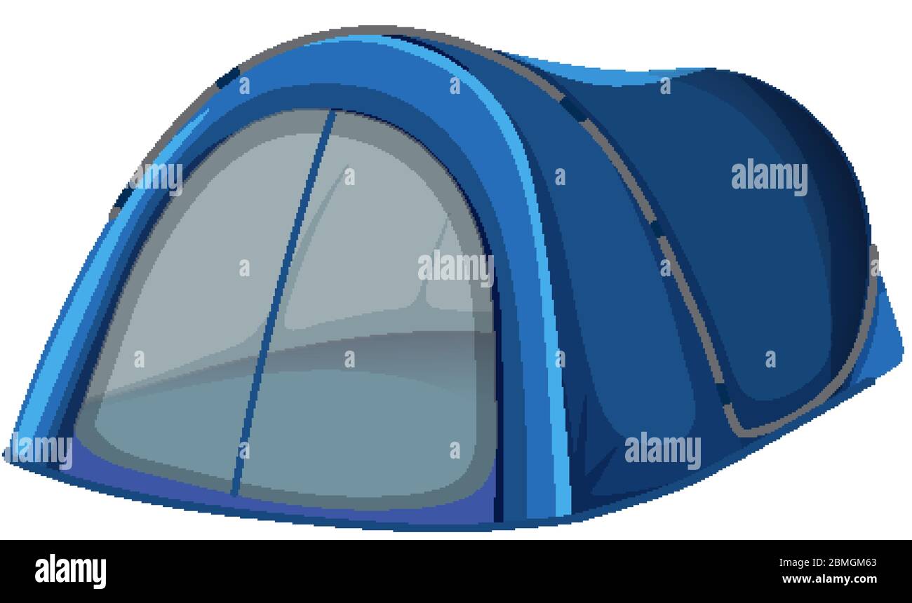 Blue tent on white background illustration Stock Vector Image & Art - Alamy