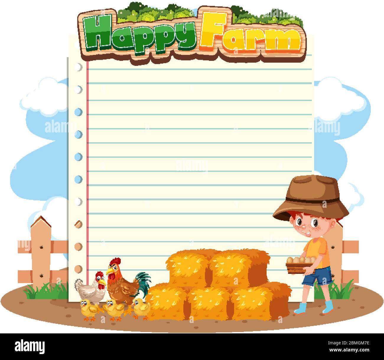 Border frame template with gardening theme background illustration ...