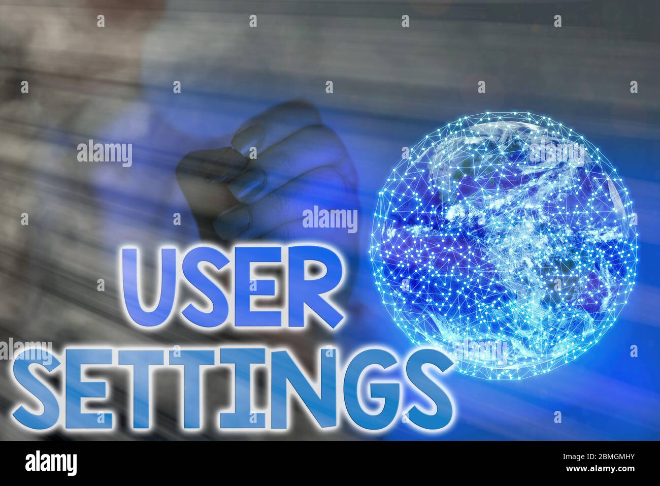 Handwriting text writing User Settings. Conceptual photo Configuration of appearance Operating ...
