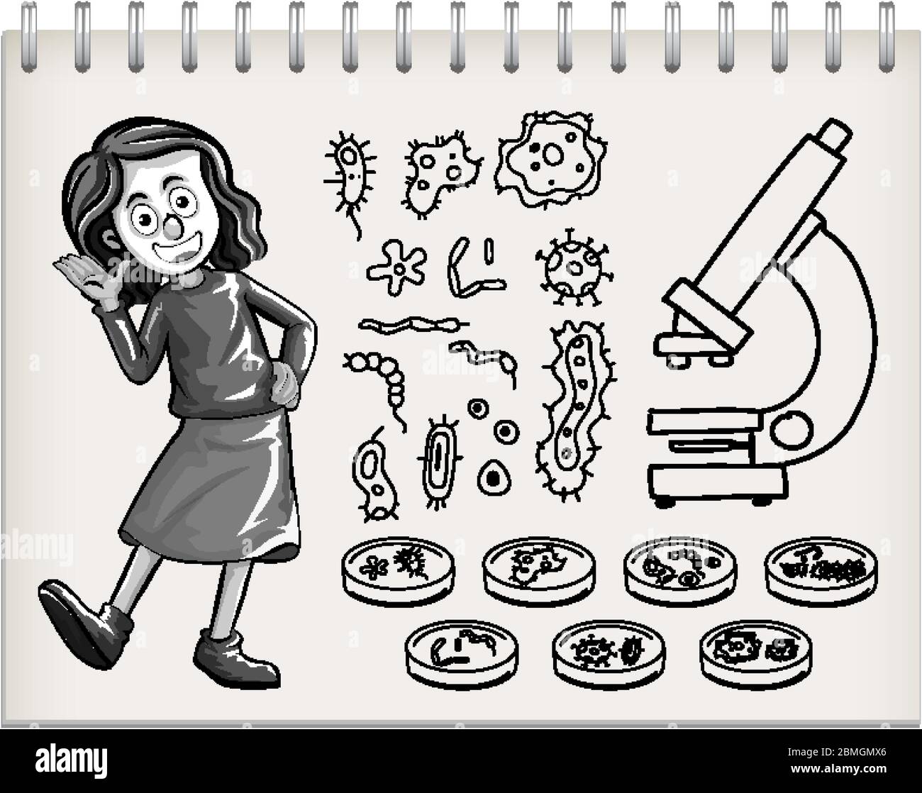 Note of microbiology subject illustration Stock Vector Image & Art - Alamy