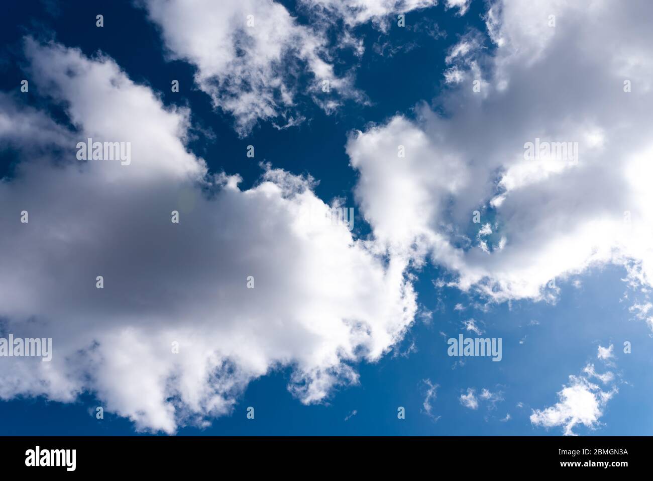 Beautiful sky with volumetric clouds, and the rays of the sun Stock ...