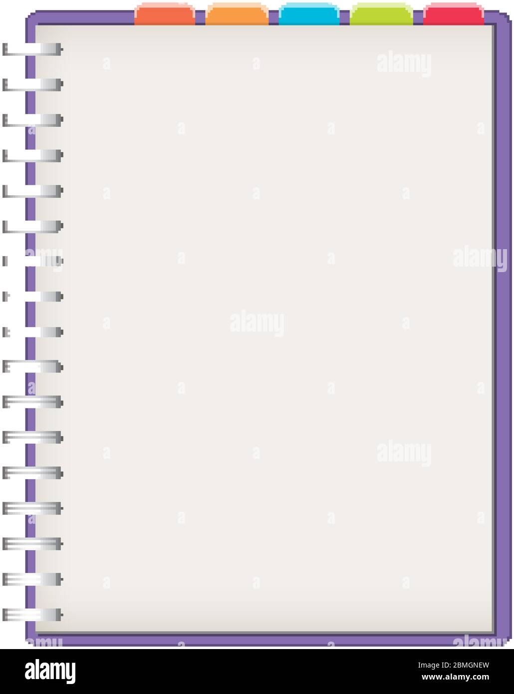 Blank notebook template background illustration Stock Vector Image ...