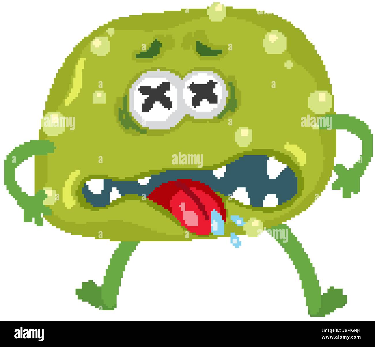 Deadly virus cell on white background illustration Stock Vector Image ...
