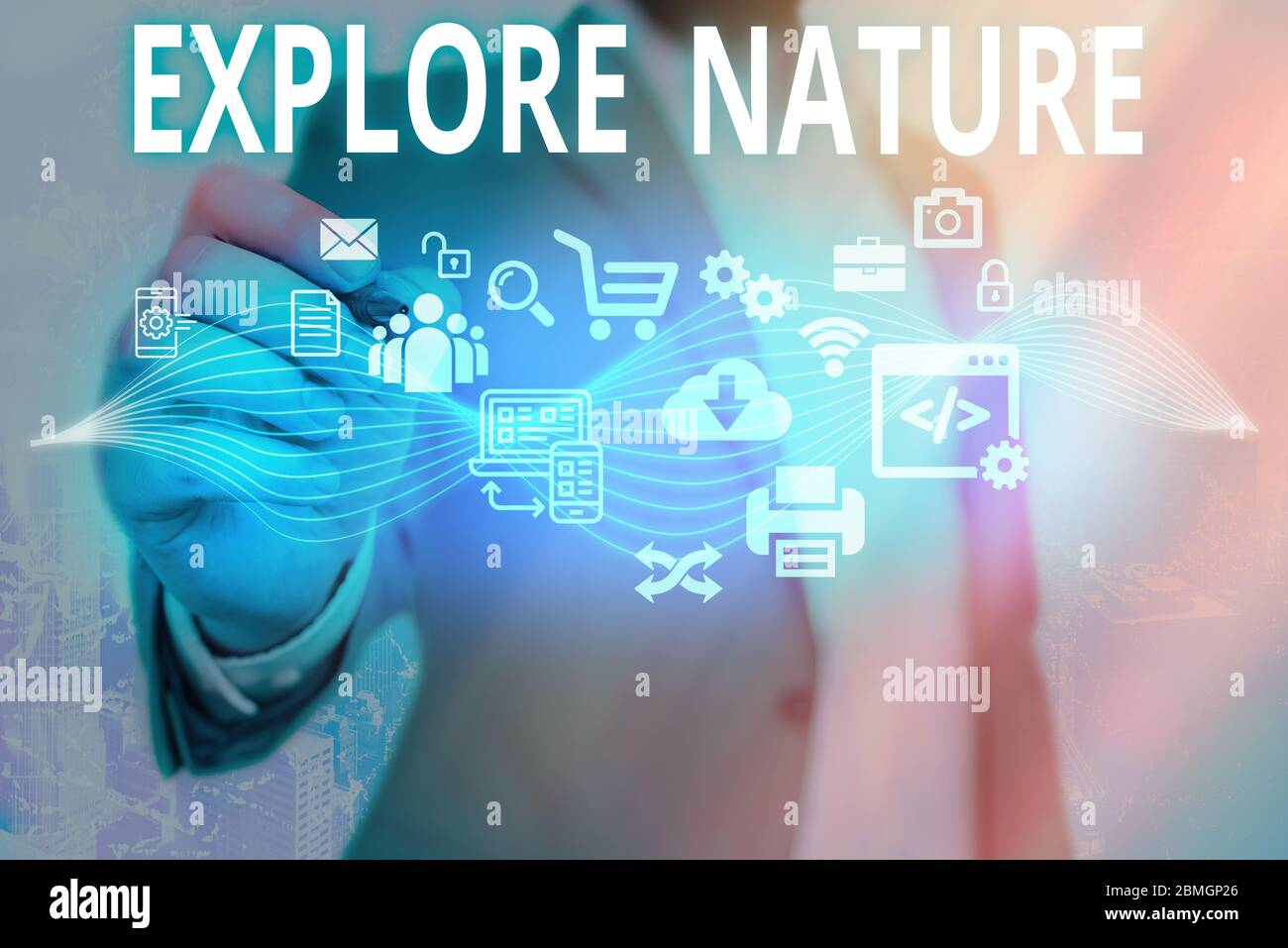 Word writing text Explore Nature. Business photo showcasing Reserve ...