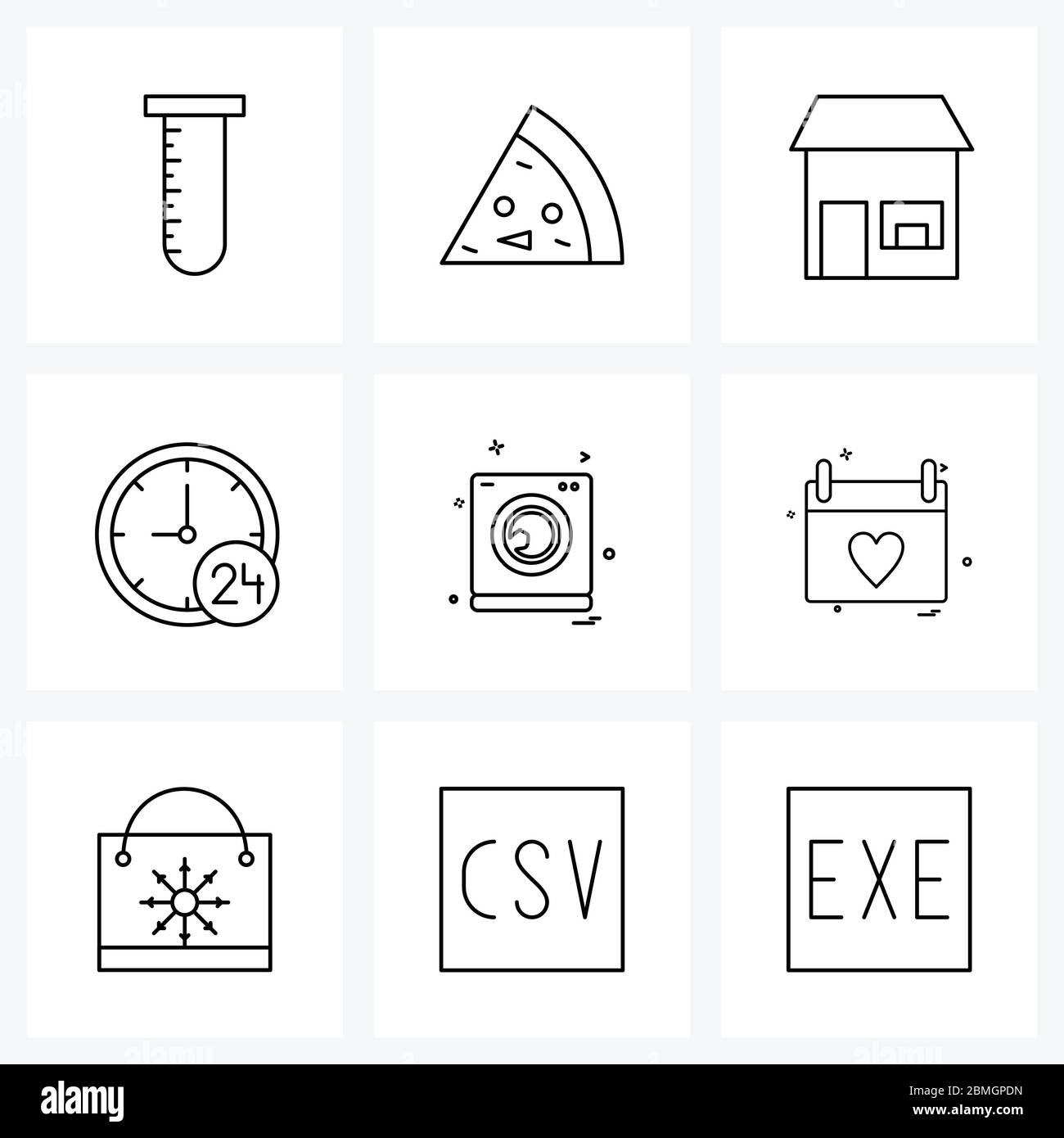 9 Universal Icons Pixel Perfect Symbols of washing machine, performance ...