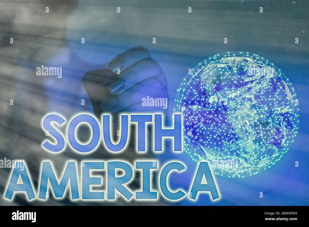 Handwriting text writing South America. Conceptual photo Continent in ...