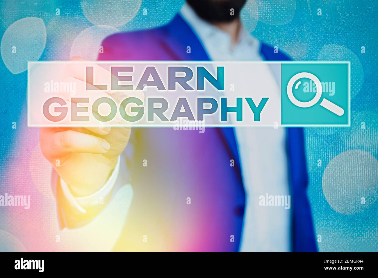 Handwriting text Learn Geography. Conceptual photo study of physical features of earth and its ...