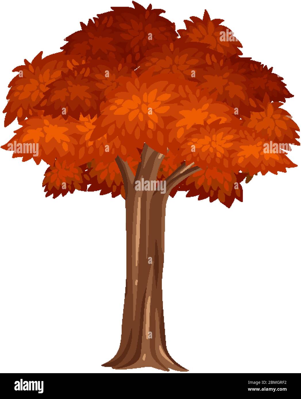 One big tree on white background illustration Stock Vector Image & Art ...
