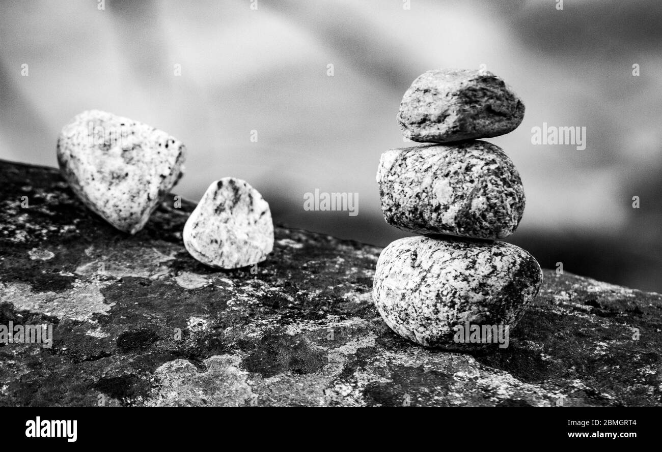 Rock broken Black and White Stock Photos & Images - Alamy