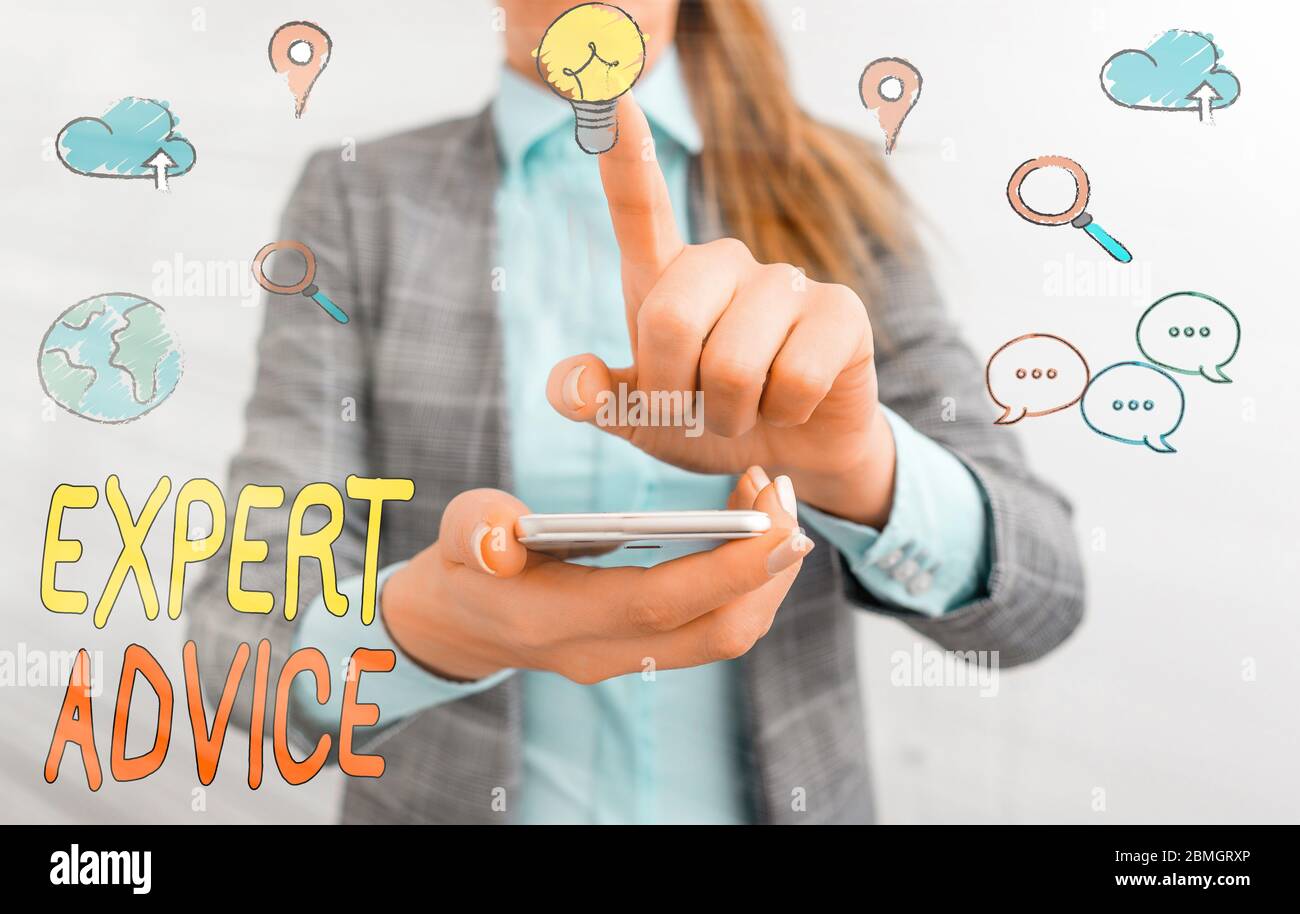 Writing note showing Expert Advice. Business concept for Sage Good Word ...