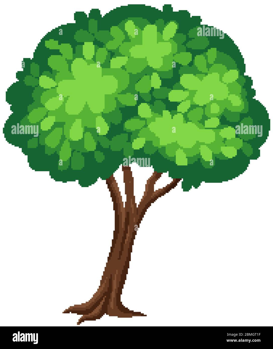 One big tree on white background illustration Stock Vector Image & Art ...