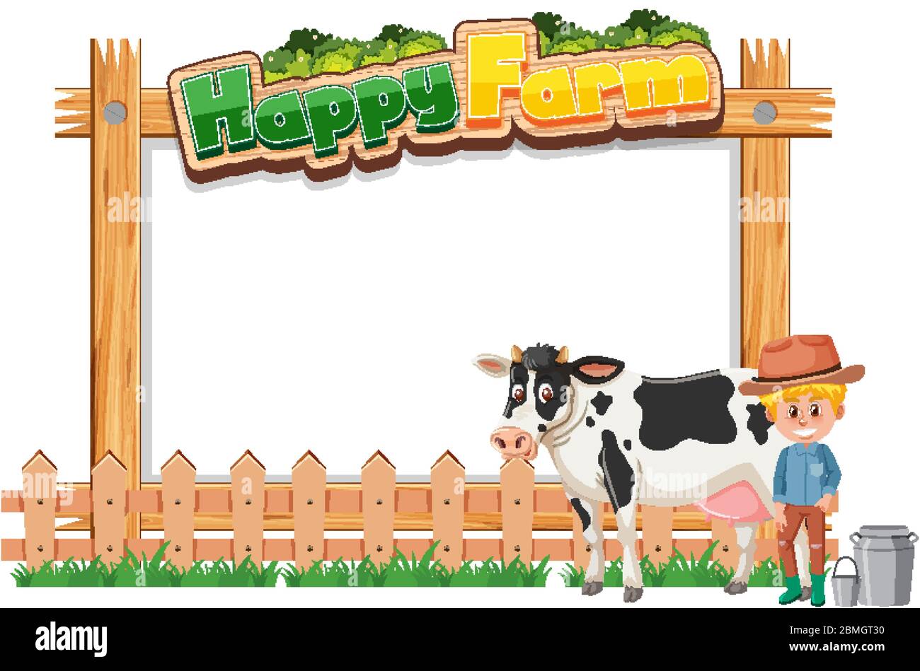Border frame template with gardening theme background illustration ...
