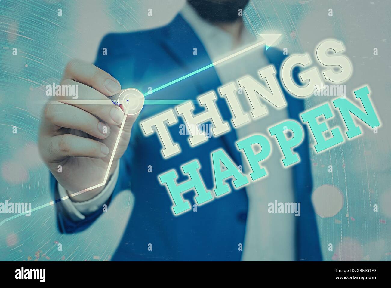 Conceptual hand writing showing Things Happen. Concept meaning Result ...