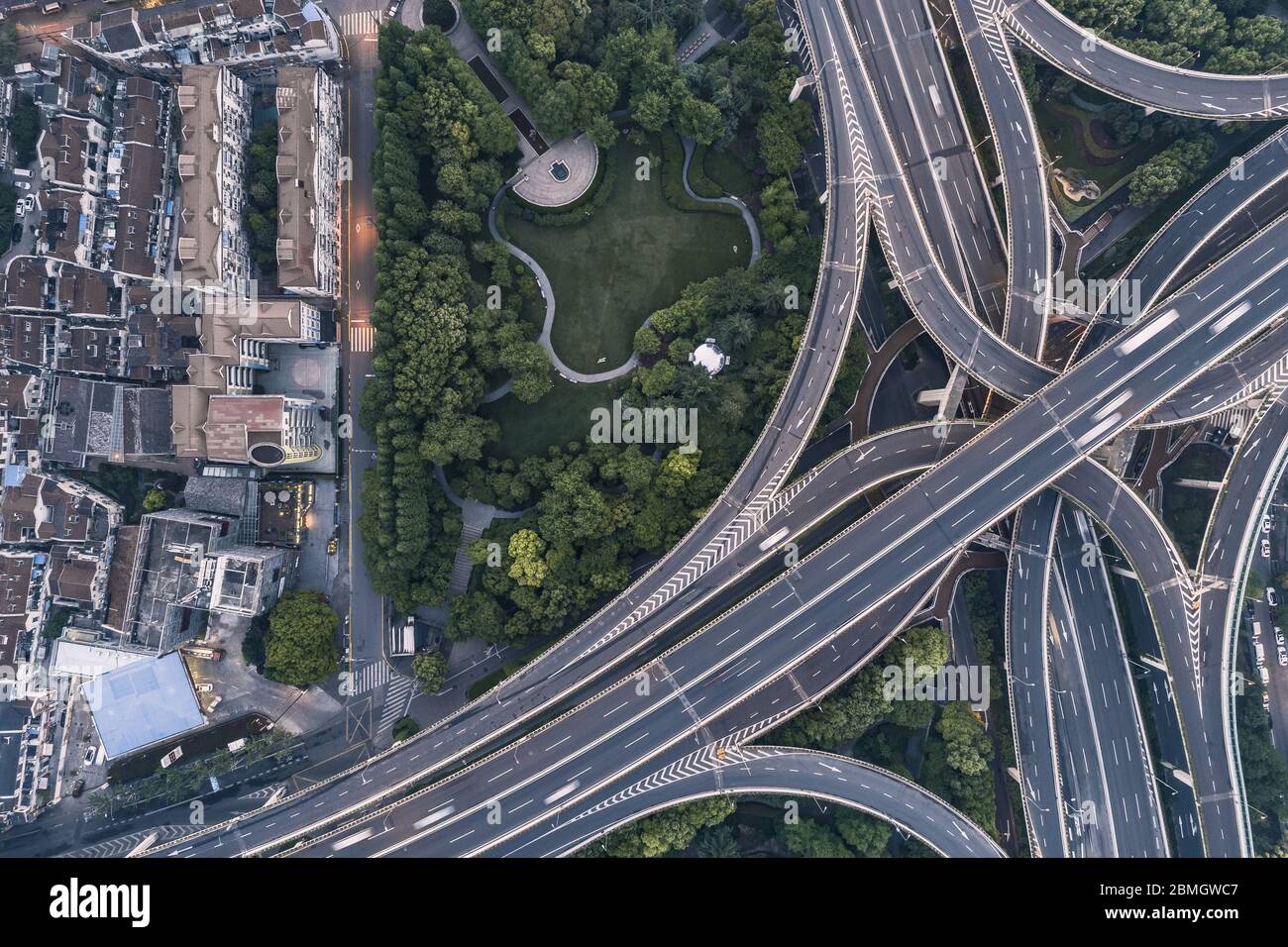 Highway interchange in city aerial hi-res stock photography and images ...