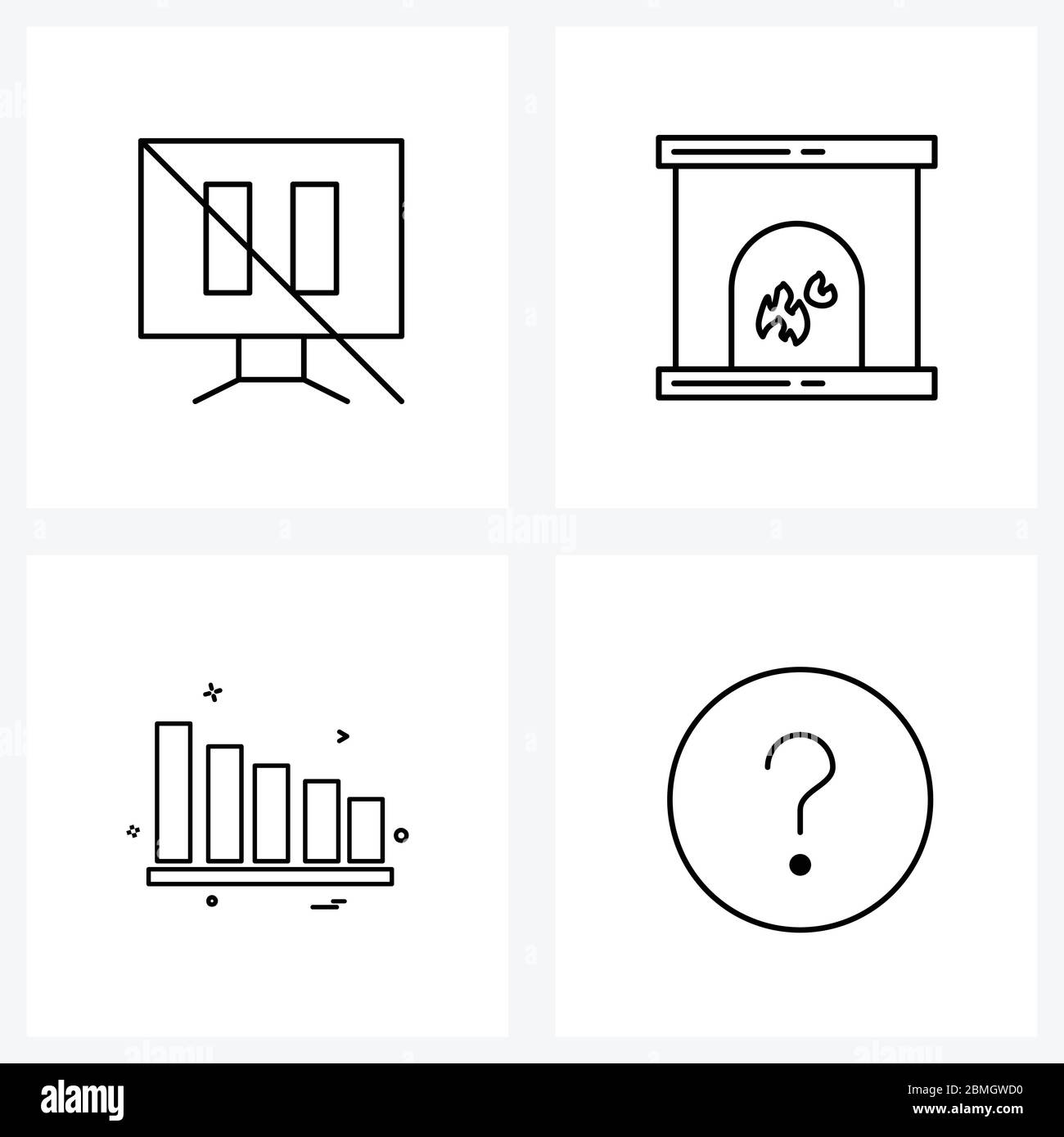 4 Universal Icons Pixel Perfect Symbols of control, graph , monitor ...