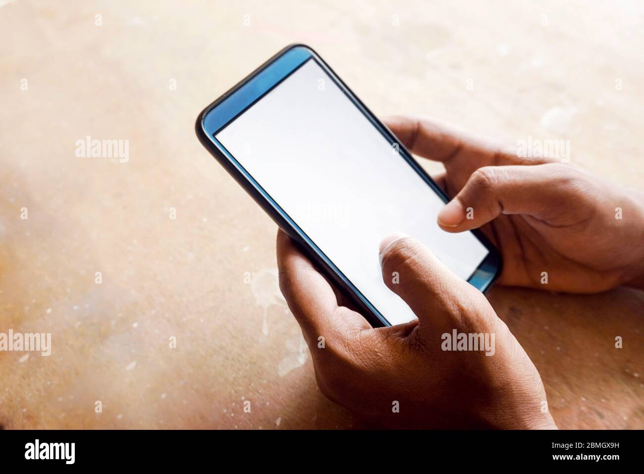 White screen phone hi-res stock photography and images - Alamy