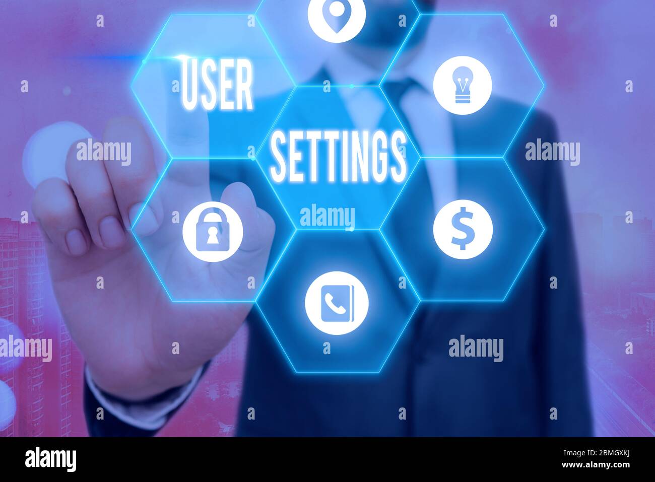 Handwriting text writing User Settings. Conceptual photo Configuration of appearance Operating ...