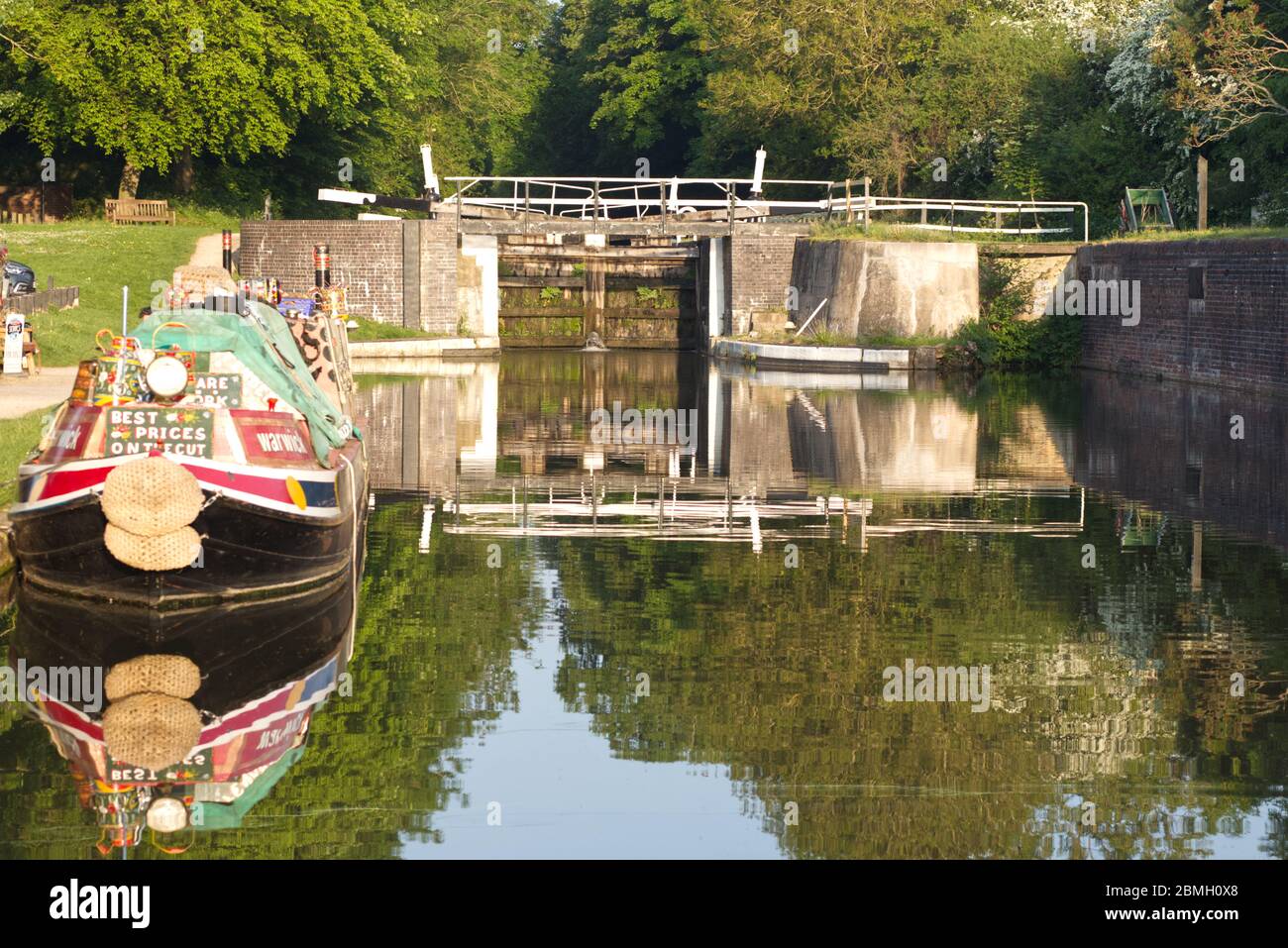 Part of Hatton's locks famous stairway to heaven Stock Photo - Alamy