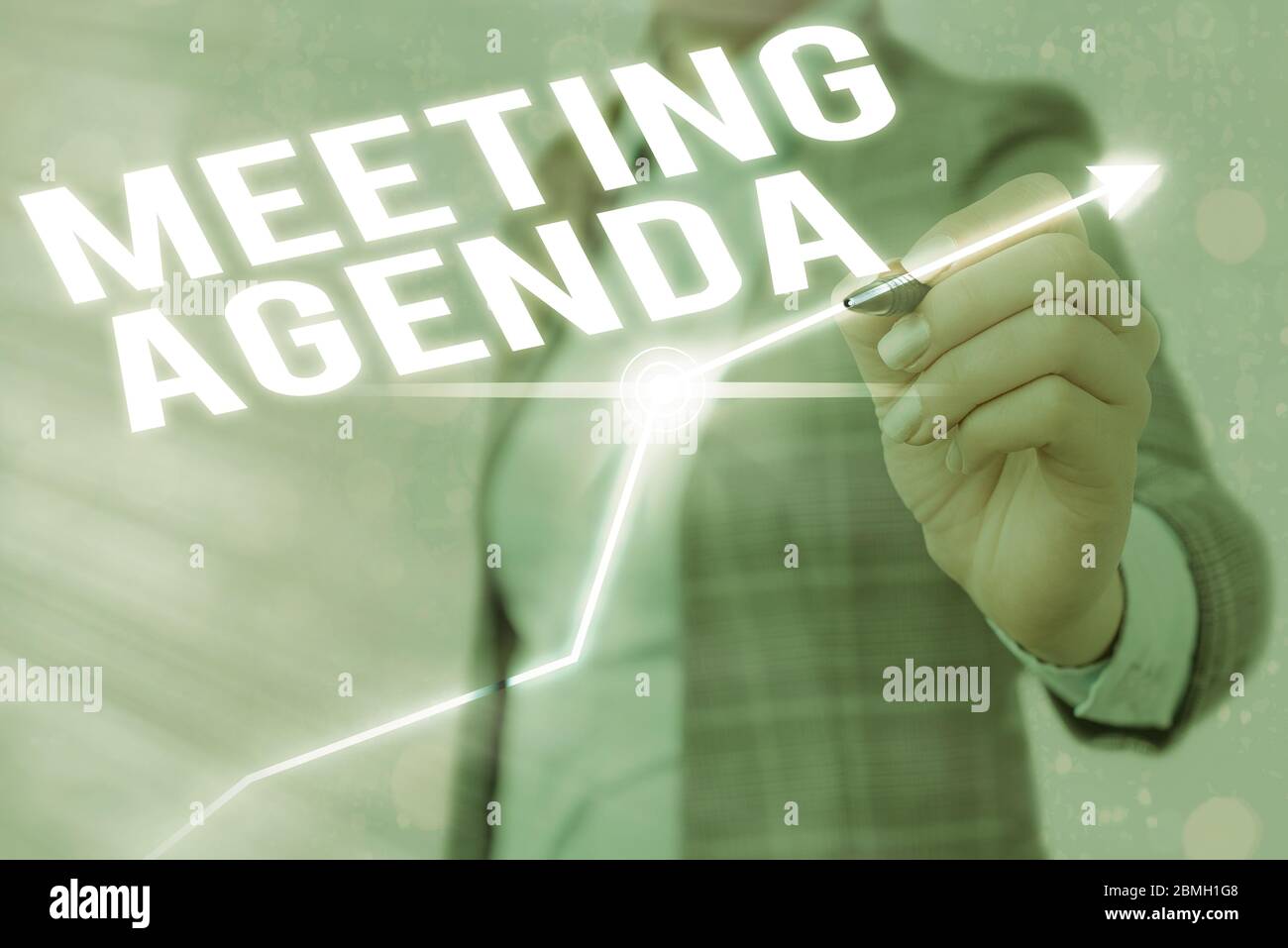 Text sign showing Meeting Agenda. Business photo showcasing An agenda ...