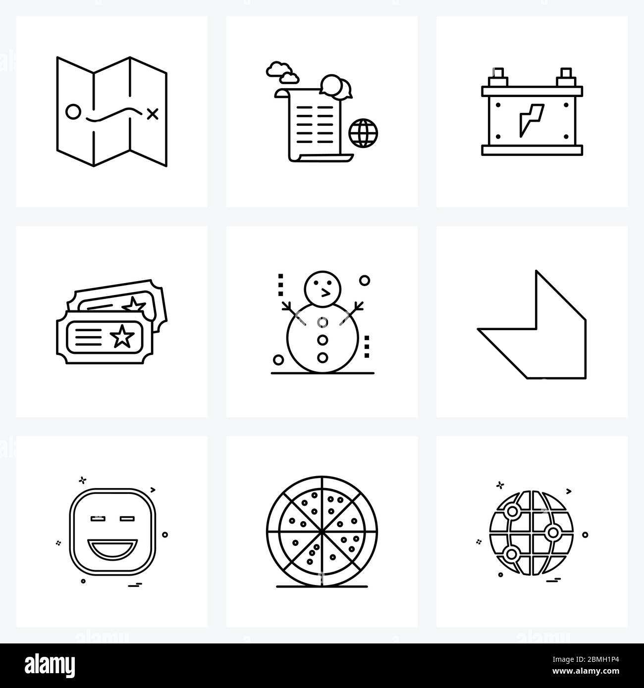 Pizza illustration smiley hi-res stock photography and images - Alamy