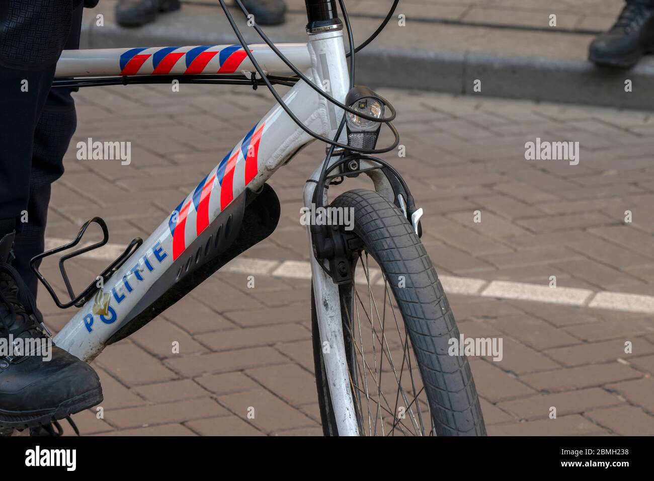 Detail Of Police Bicycle At Amsterdam The Netherlands 2020 Stock Photo ...