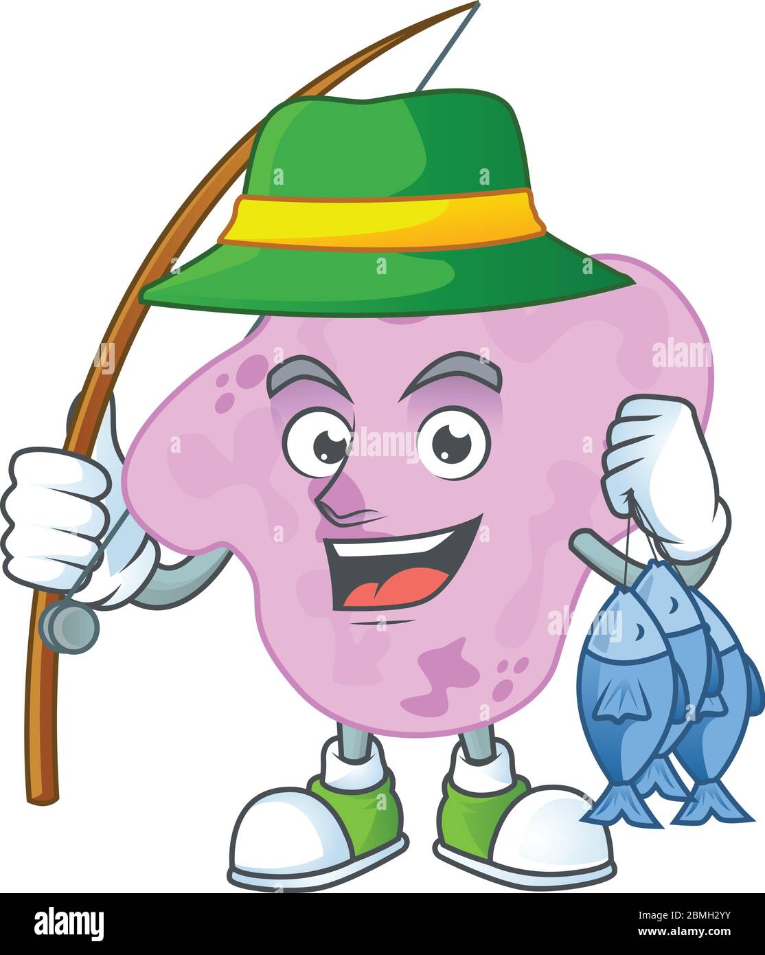 A Picture of tetracoccus fisher mascot design catch a fish Stock Vector ...