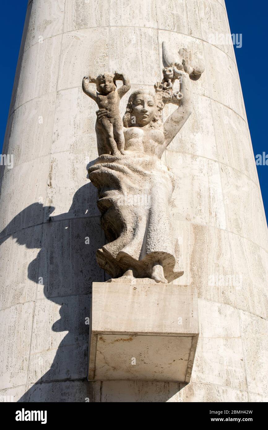 Detail Of The Remembrance Of The Dead Statue With Text On The 4th Of ...