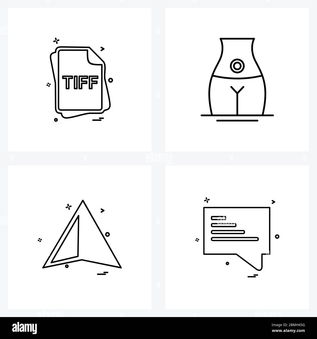 Modern Vector Line Illustration Of 4 Simple Line Icons Of File Arrow