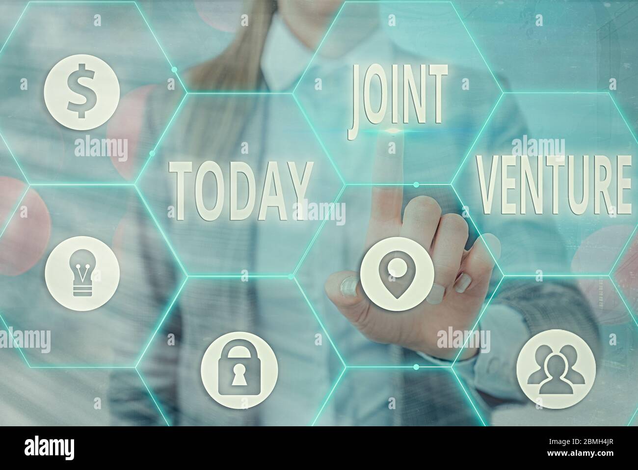 Writing note showing Joint Venture. Business concept for Collaboration ...