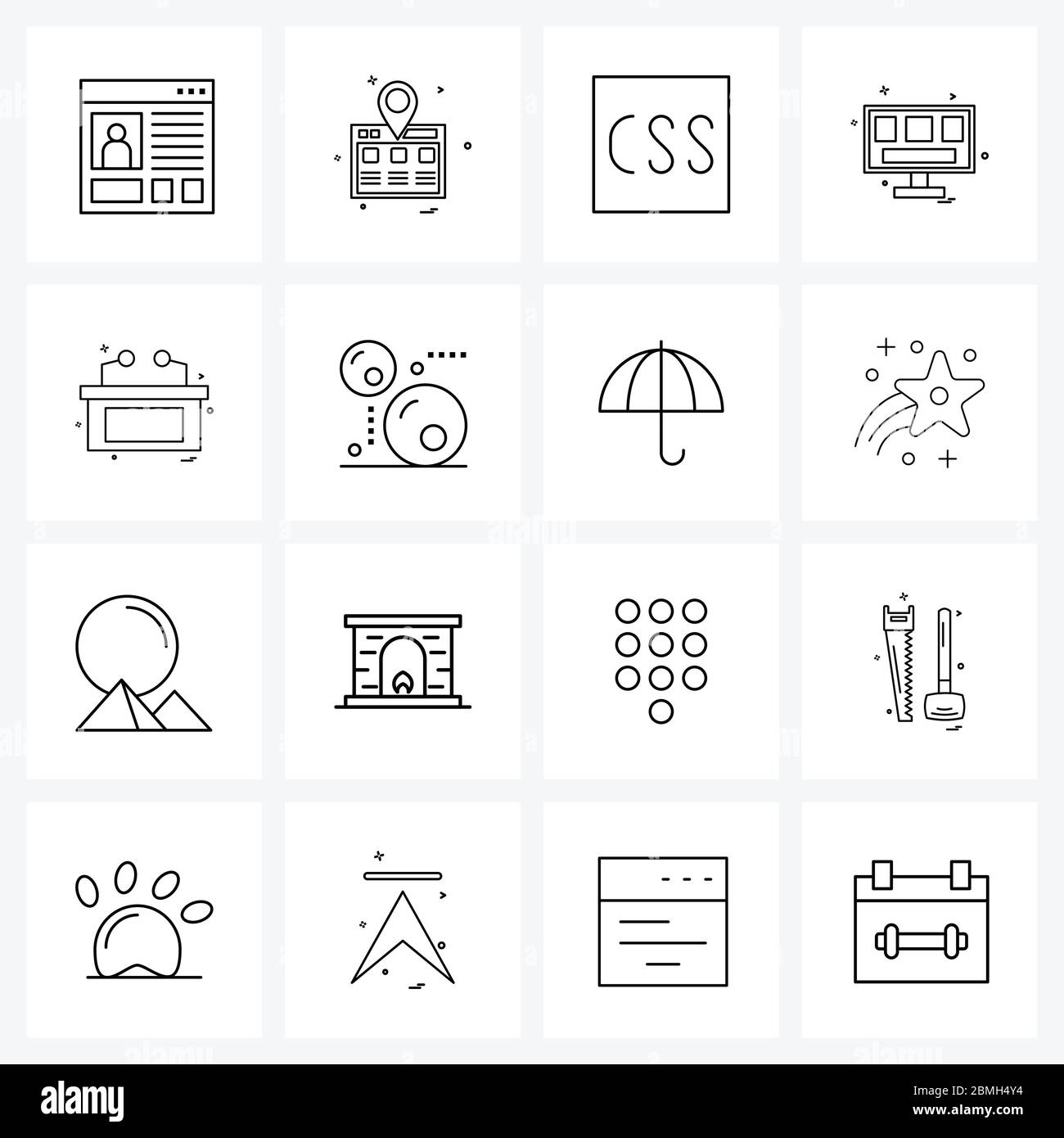 16 Editable Vector Line Icons and Modern Symbols of peas, reception ...