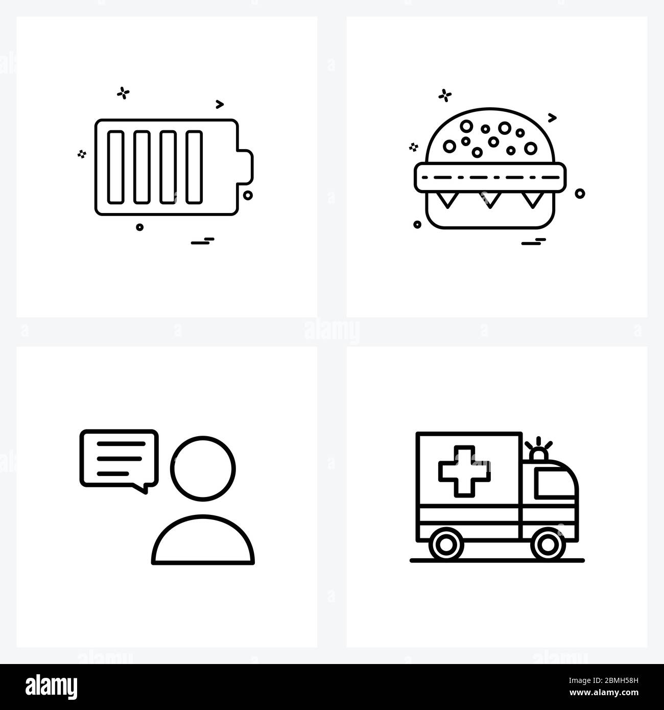 Burger man illustration Black and White Stock Photos & Images - Alamy