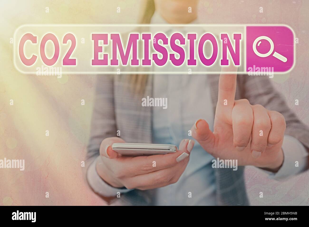 Handwriting text writing Co2 Emission. Conceptual photo Releasing of ...